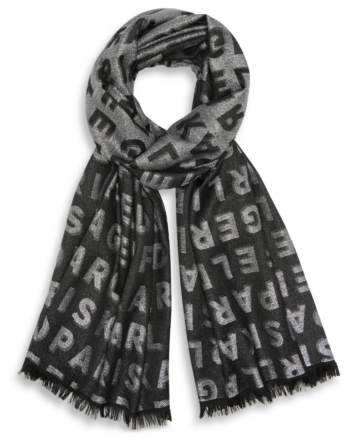 Click here for Karl Lagerfeld Paris Eyelash Fringe Neck Wrap - Bl... prices