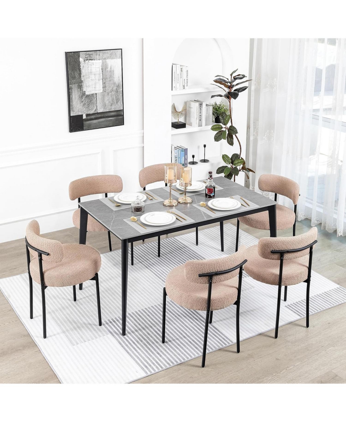 Click here for Dyhome Dining Chairs Set of 6  Mid-Century Modern... prices