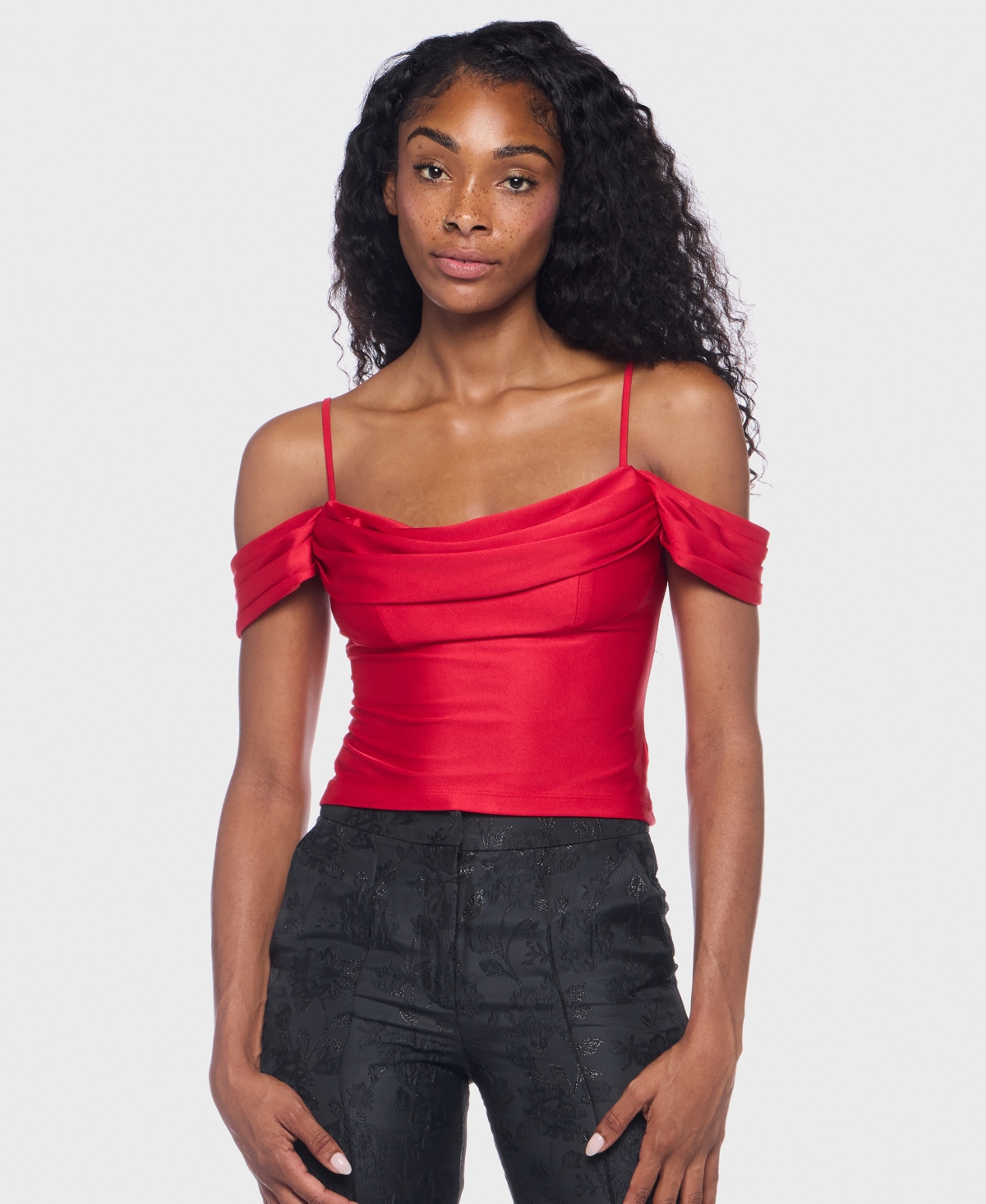 Click here for Alex & Sophia Womens Spaghetti Strap Off-The-Shoul... prices