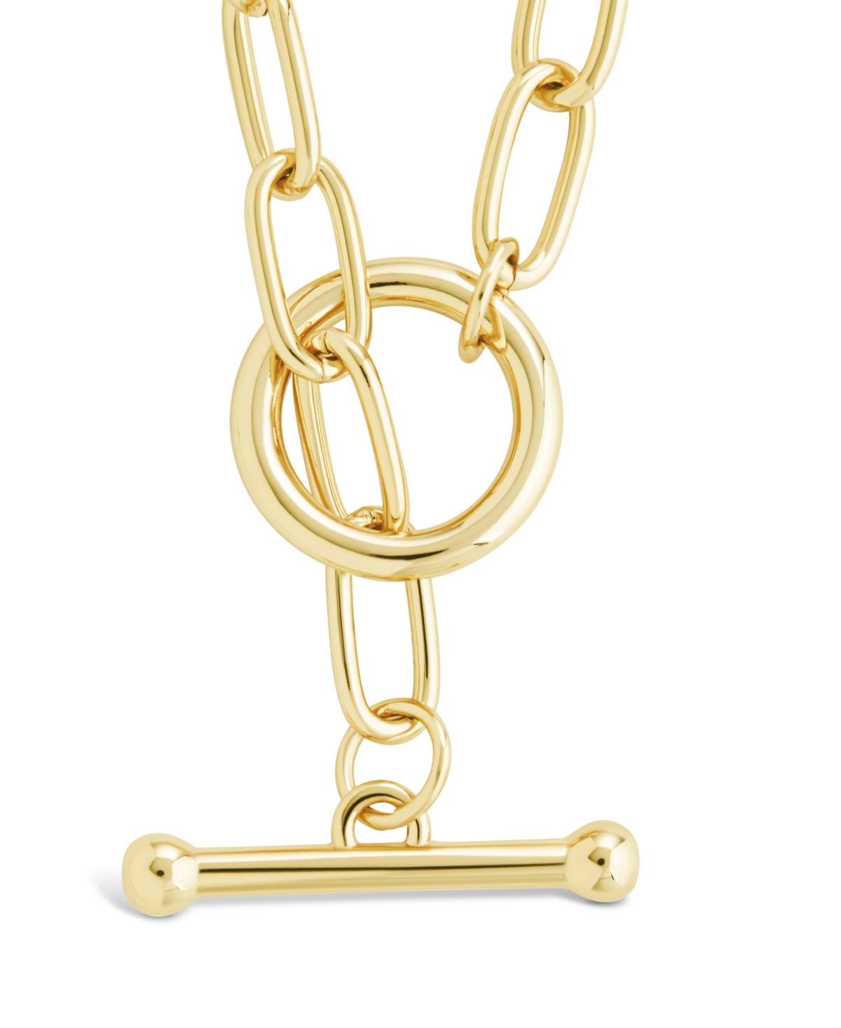 Click here for Sterling Forever Ledger Paperclip Toggle Necklace... prices