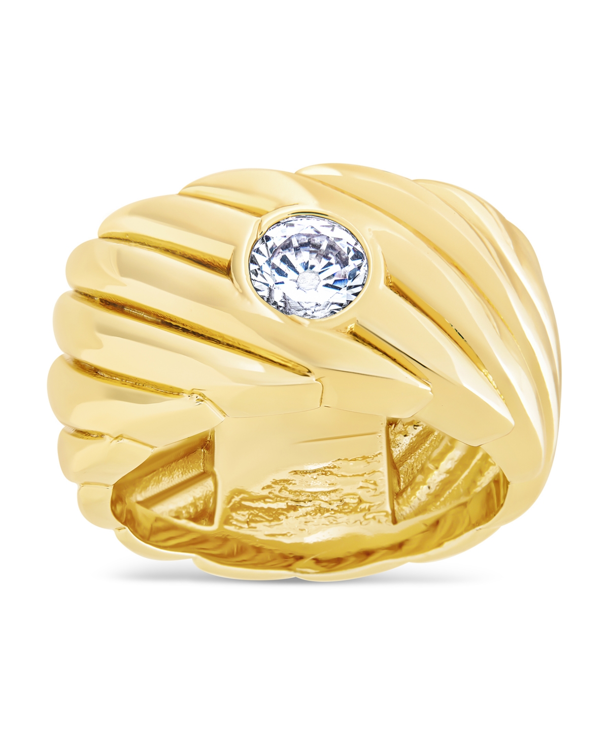 Click here for Sterling Forever Blythe Woven Cubic Zirconia Ring... prices