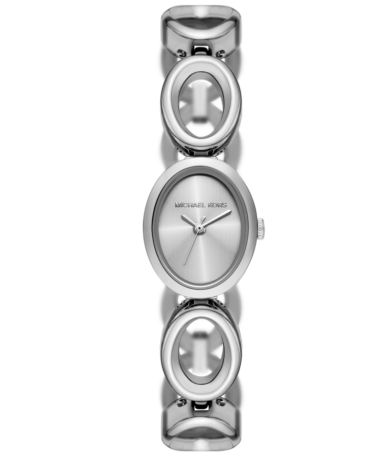 Michael Kors Womens Maude Three-Hand Silver-Tone Stainless Steel Watch  22mm - Silver-Tone