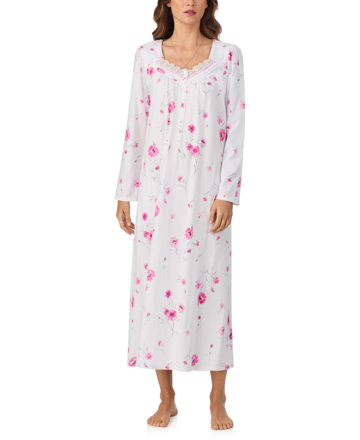 Click here for Eileen West Womens Sweetheart Neck Nightgown - Pin... prices
