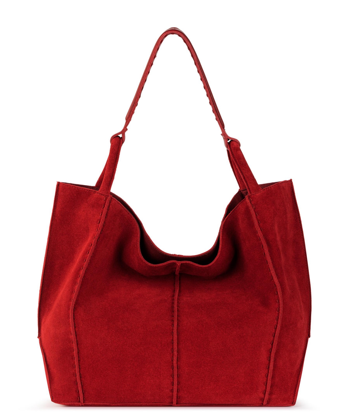 Click here for The Sak Womens Los Feliz Leather Tote Bag - Scarle... prices