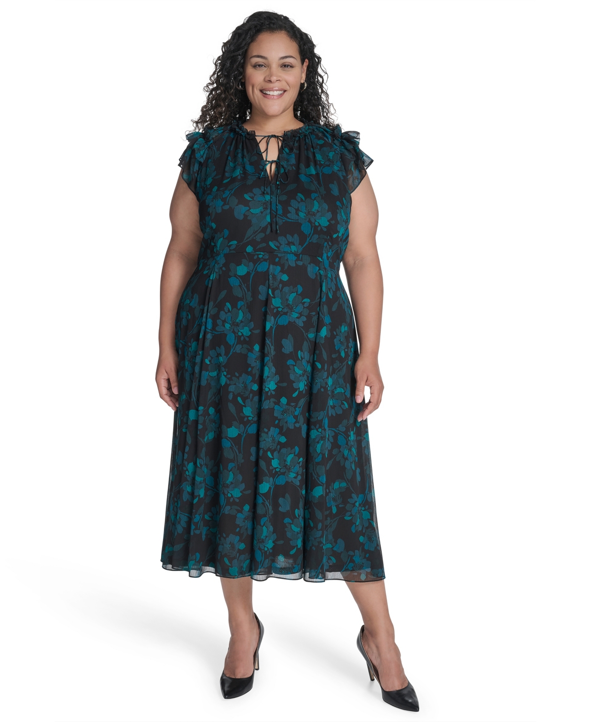 Click here for Tommy Hilfiger Plus Size Long Sleeve Midi Dress -... prices