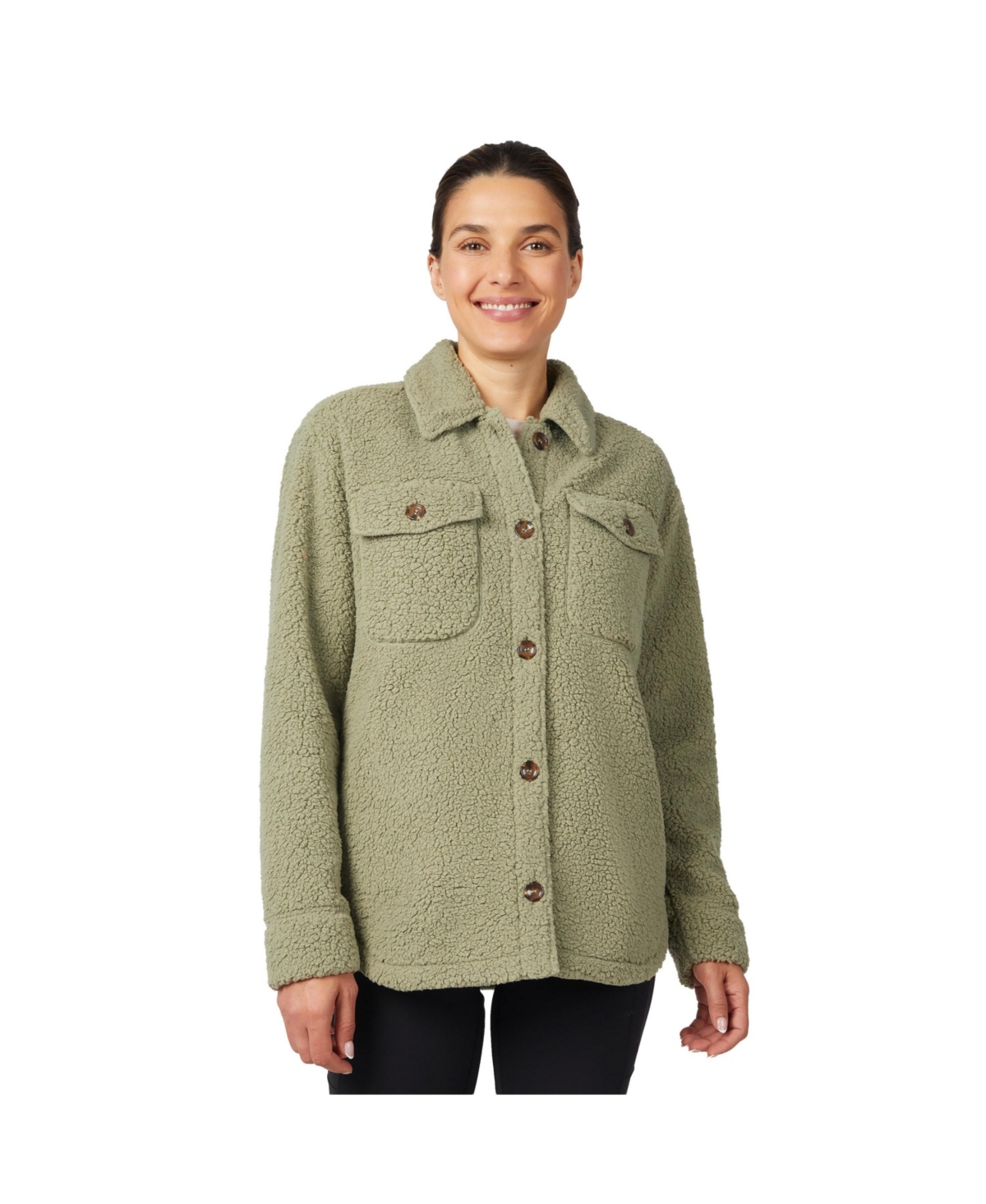 Click here for Free Country Womens High Pile Shacket - Cactus prices