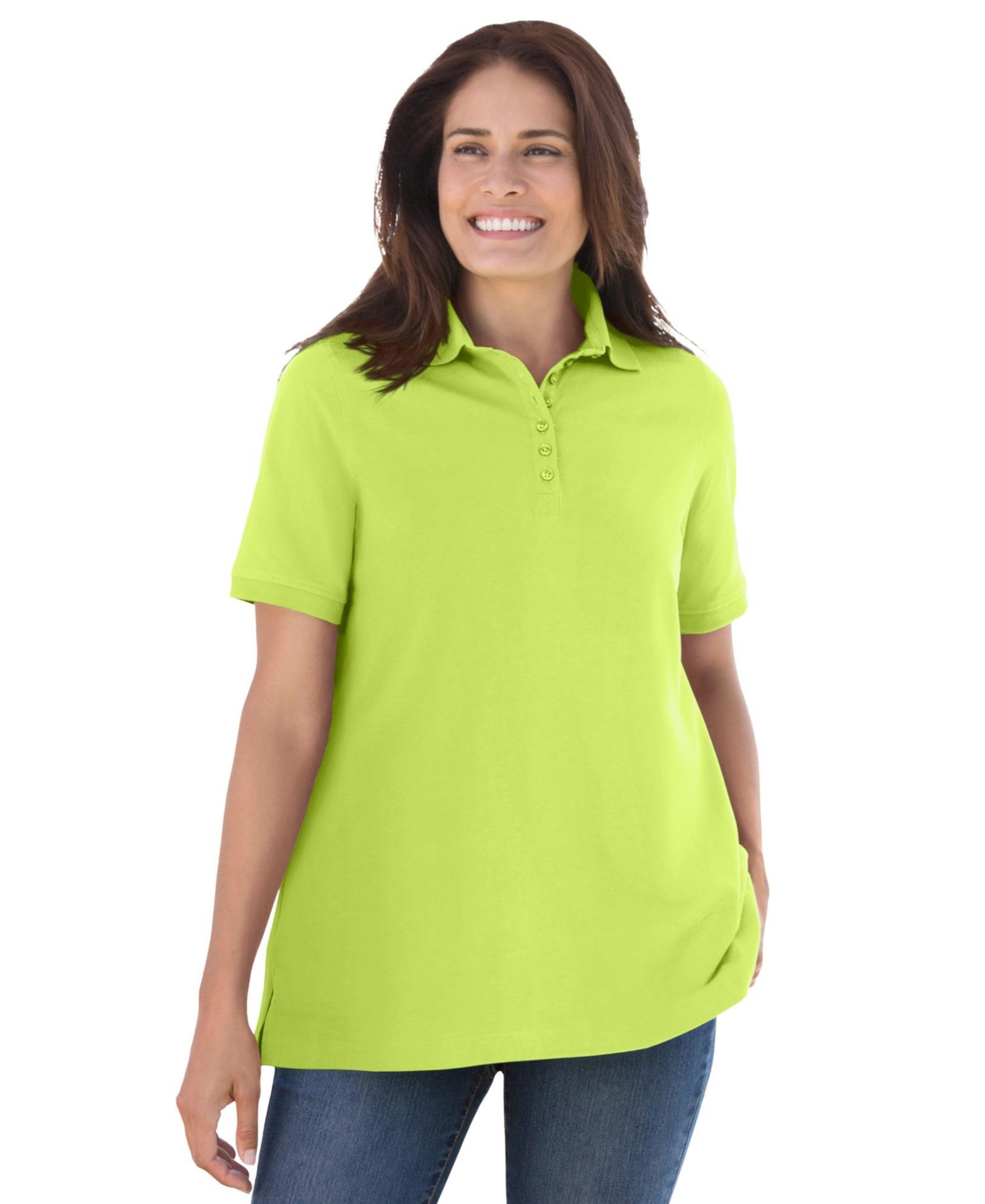 Click here for Woman Within Plus Size Within Perfect Short-Sleeve... prices