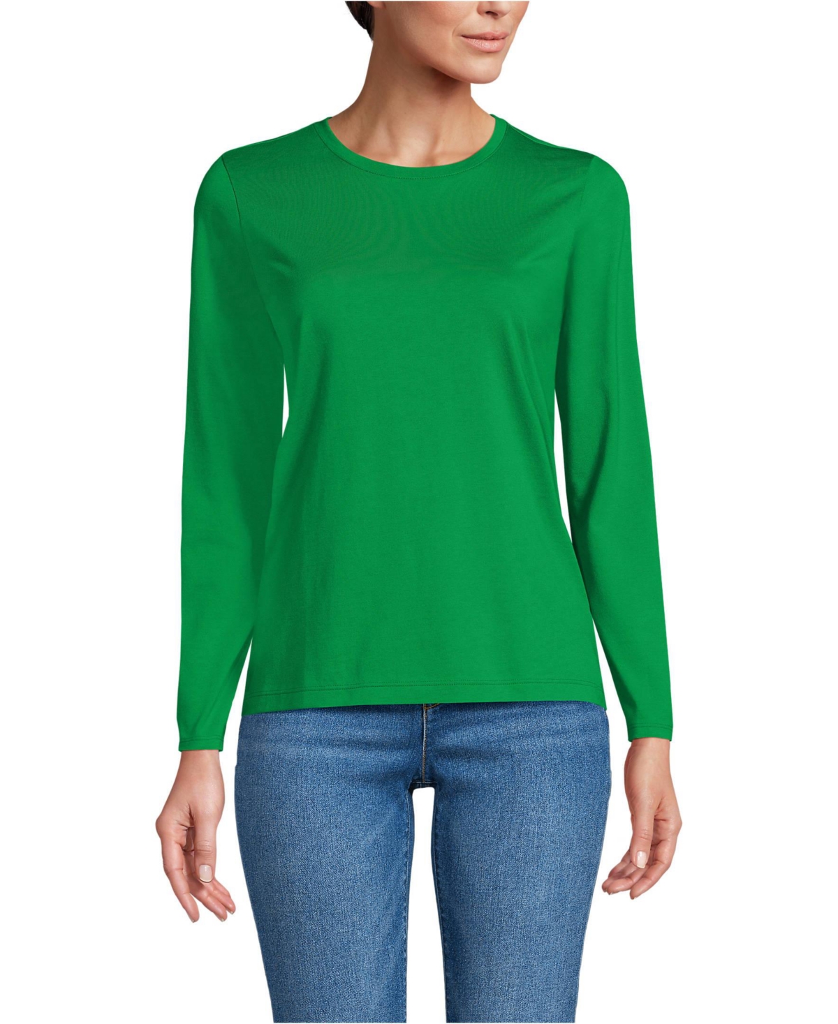 Click here for Lands End Relaxed Supima Cotton Long Sleeve Crew N... prices