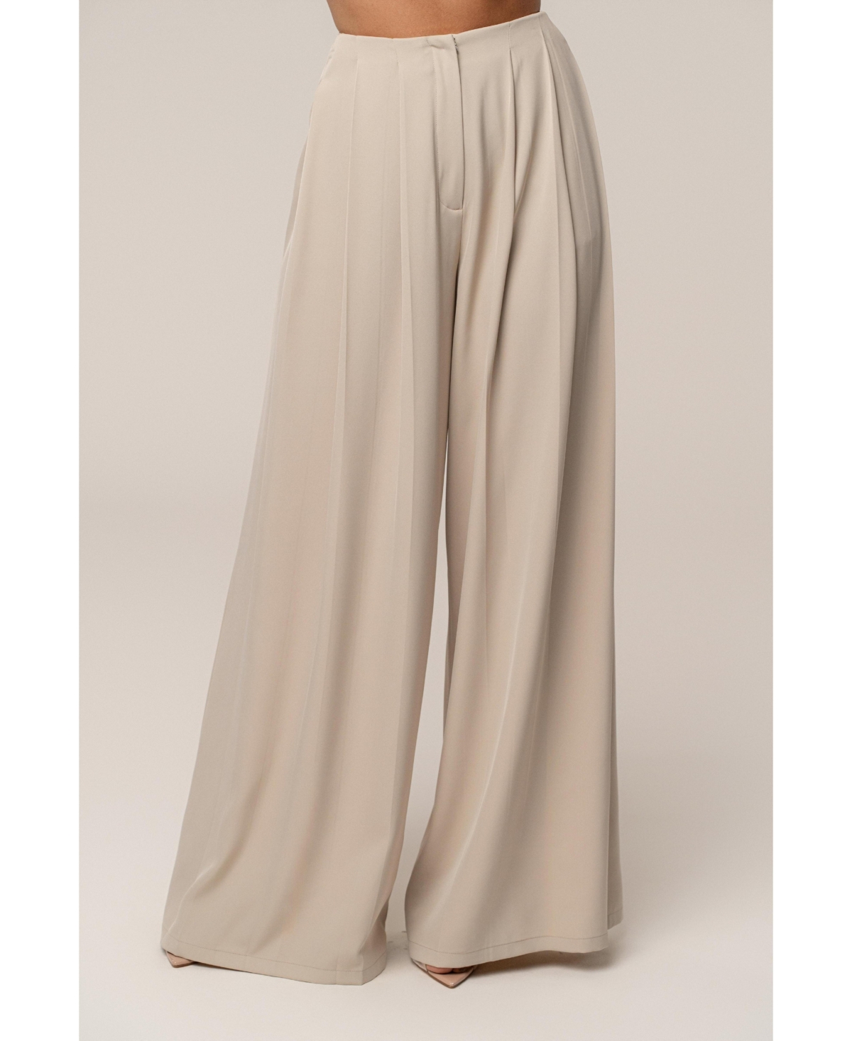 Click here for Jluxlabel Womens Summer Ease Wide Leg Pants - Beig... prices