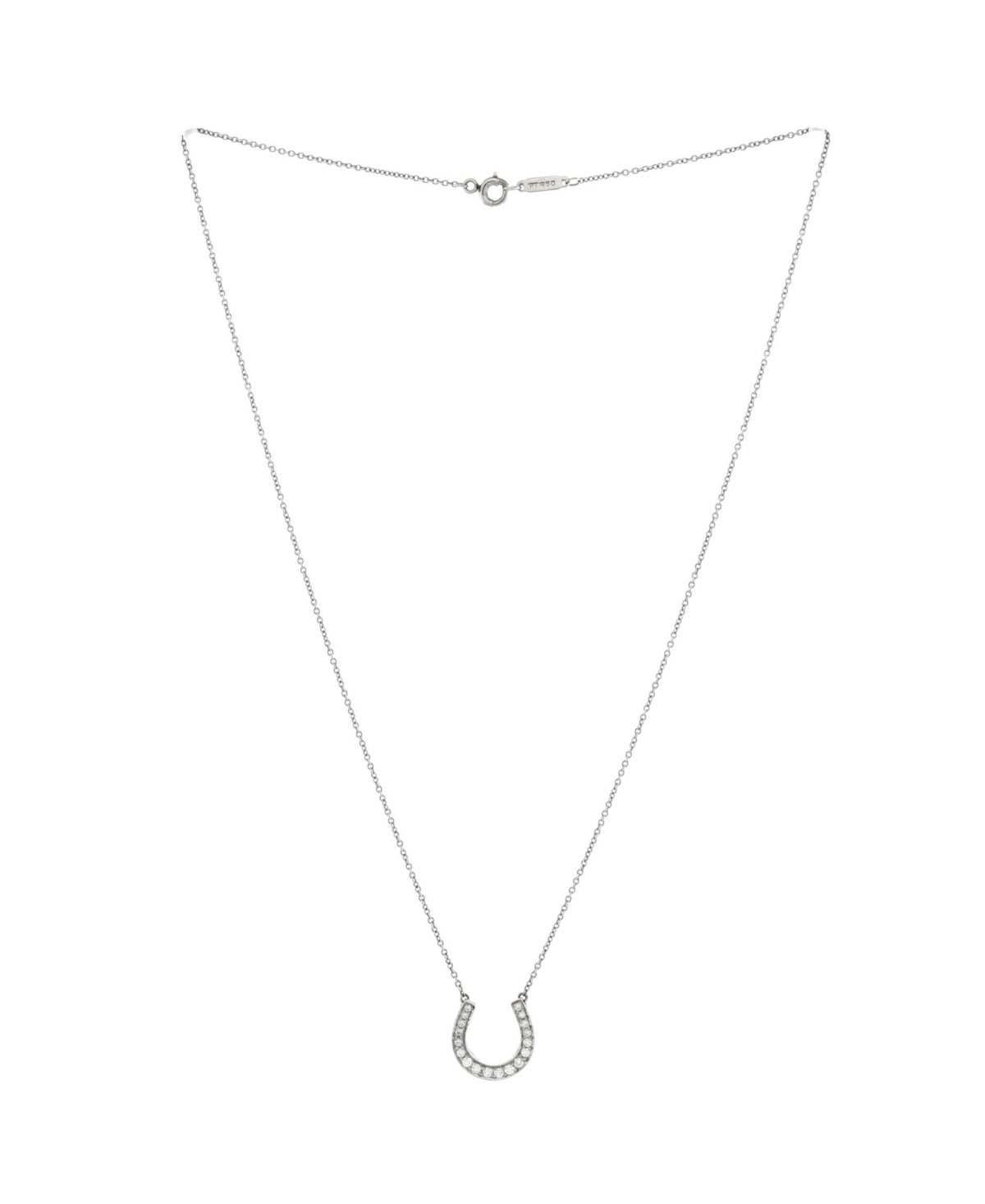 Click here for Pre-Owned Tiffany & Co Horseshoe Necklace - Platin... prices