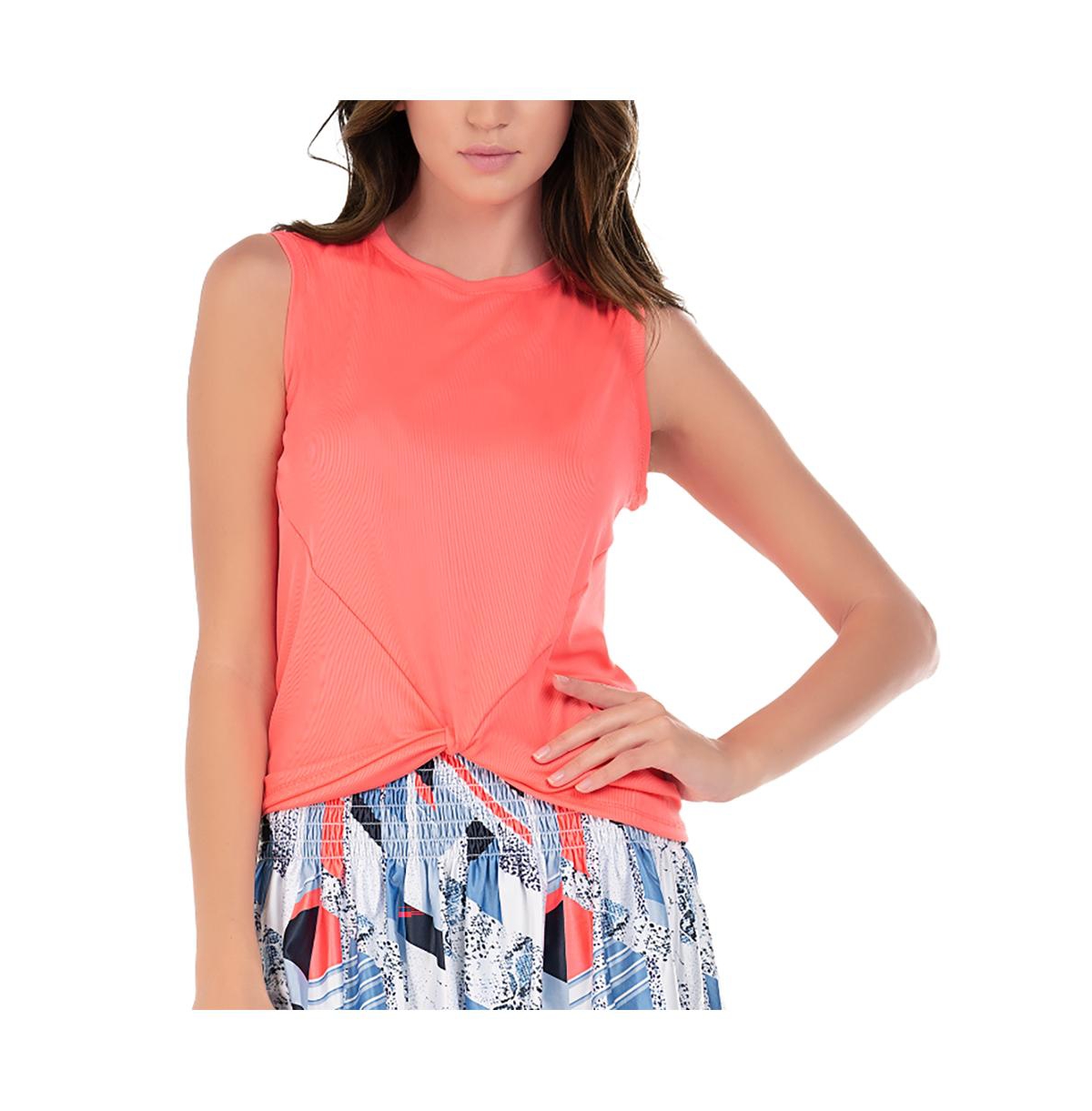 Click here for Lucky in Love Twist Front Womens Tennis Tank Top -... prices