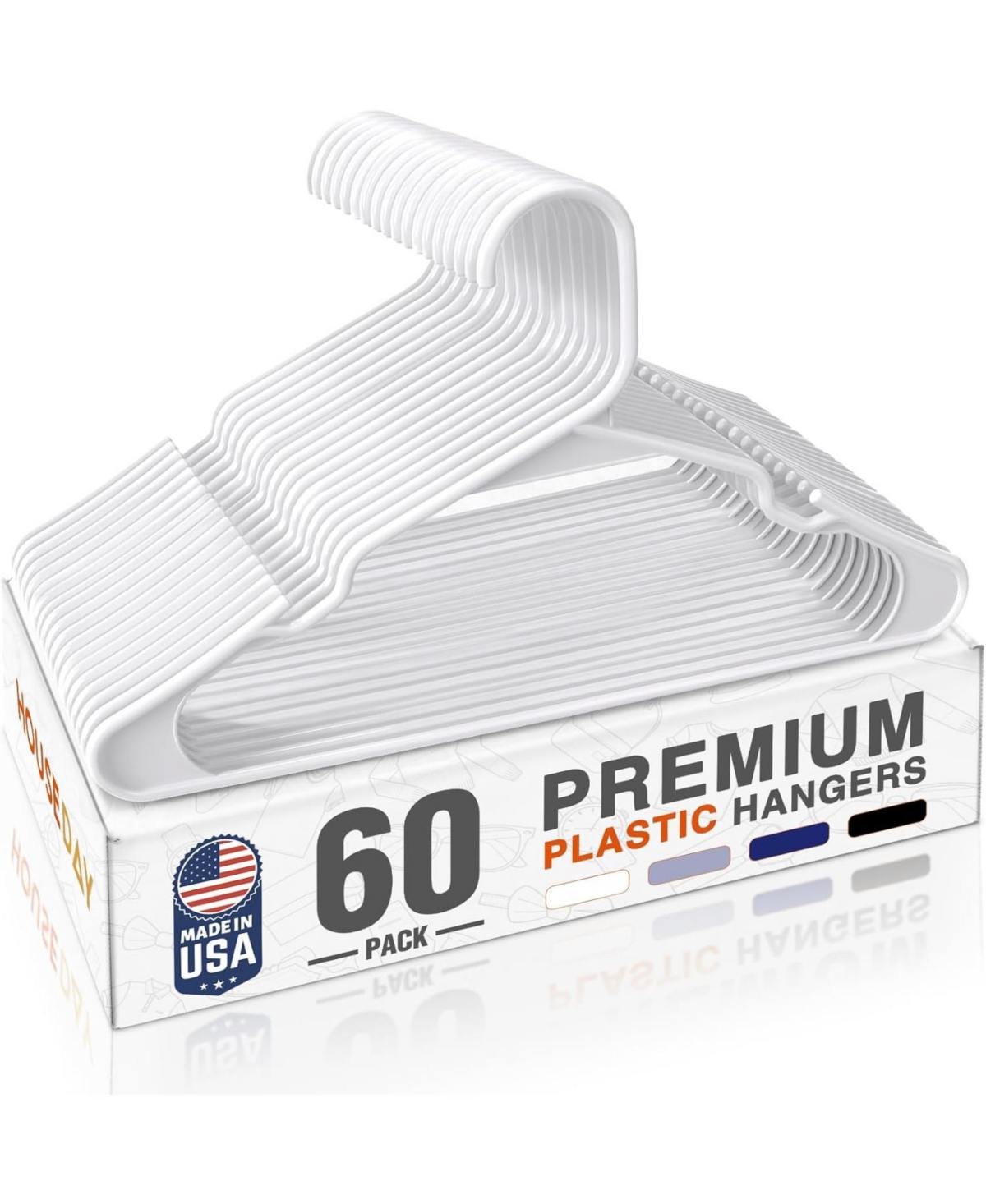 Click here for Heavy Duty Plastic Notched Hangers White 60 Pack -... prices