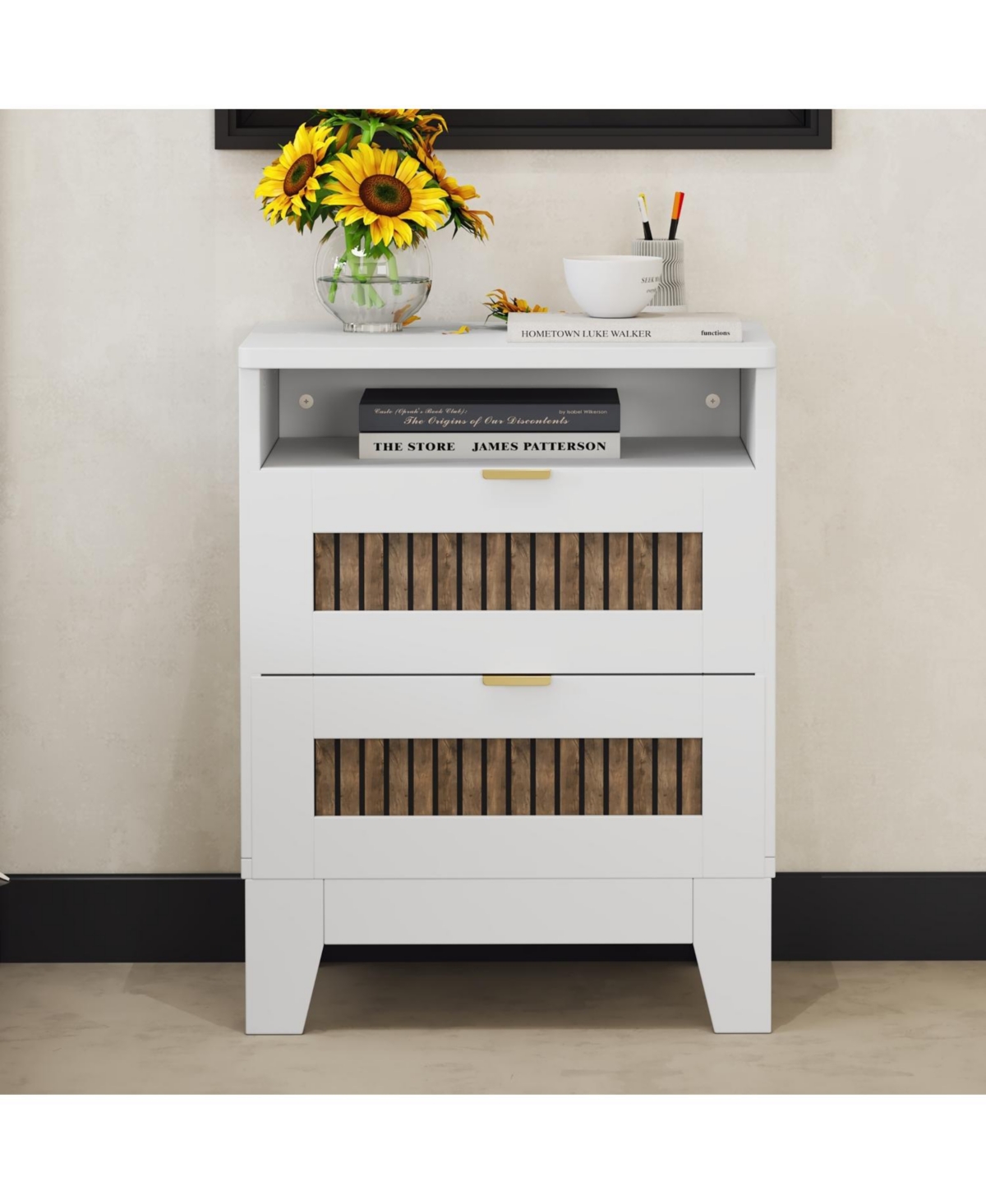 Click here for Streamdale Furniture Farmhouse 2-Drawer Nightstand... prices