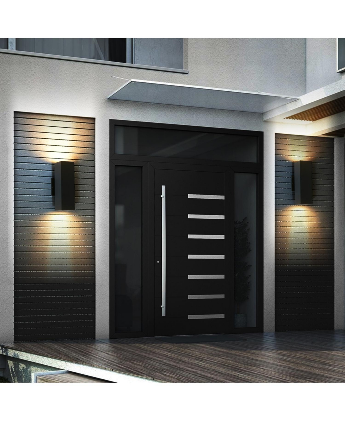 Click here for Streamdale Furniture Black Aluminum Outdoor Wall S... prices