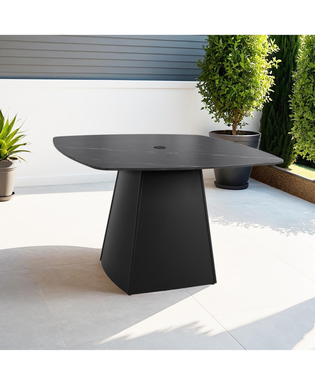 Click here for Streamdale Furniture 44 Black Sintered Stone Outdo... prices
