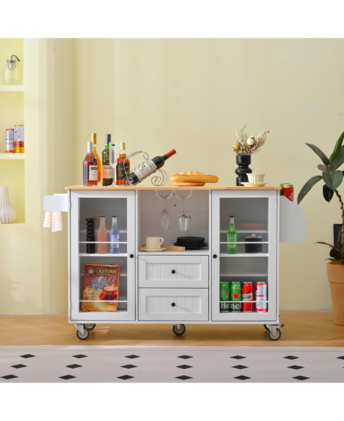 Click here for Streamdale Mobile Kitchen Island Cart - Dropleaf T... prices