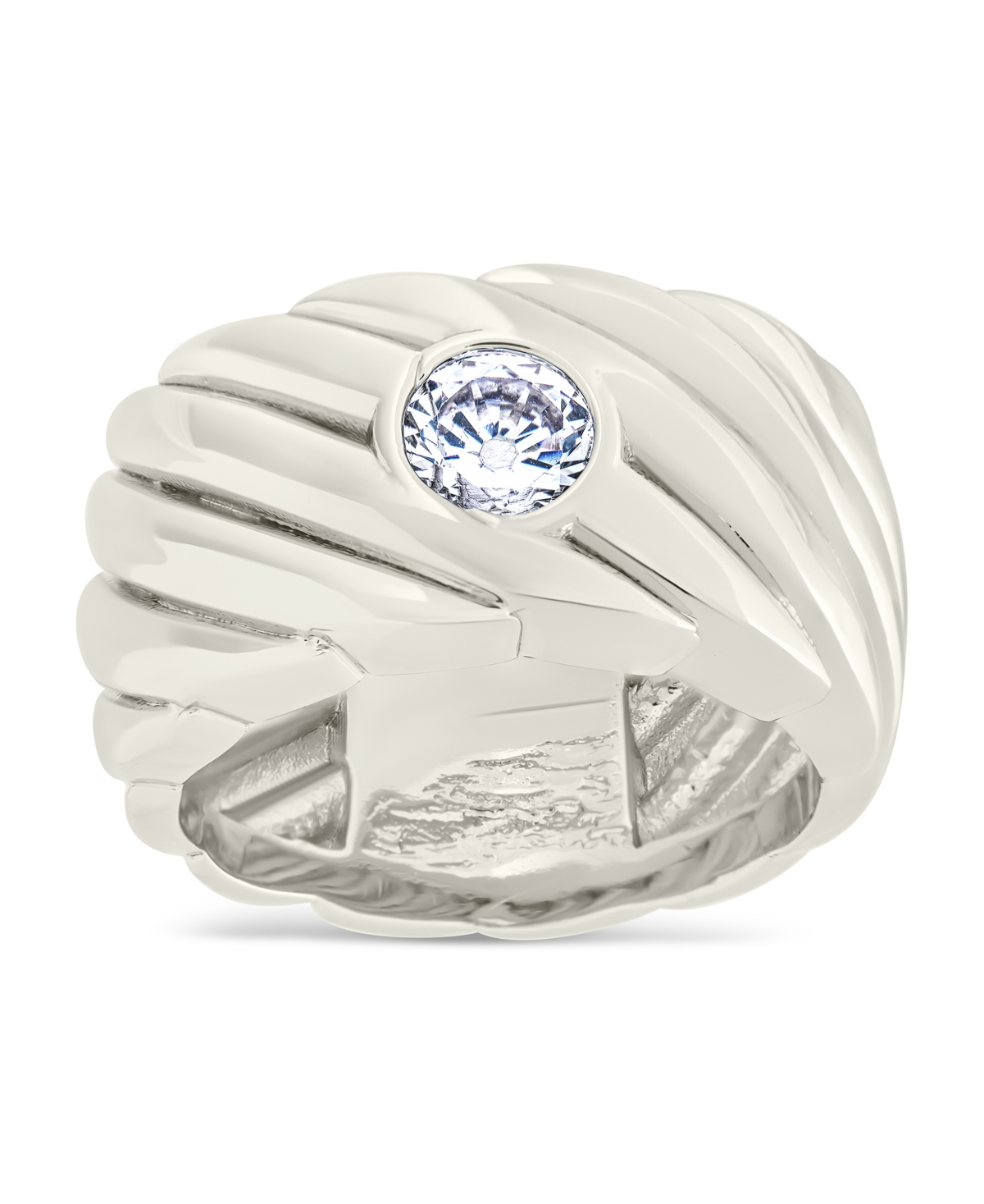 Click here for Sterling Forever Blythe Woven Cubic Zirconia Ring... prices