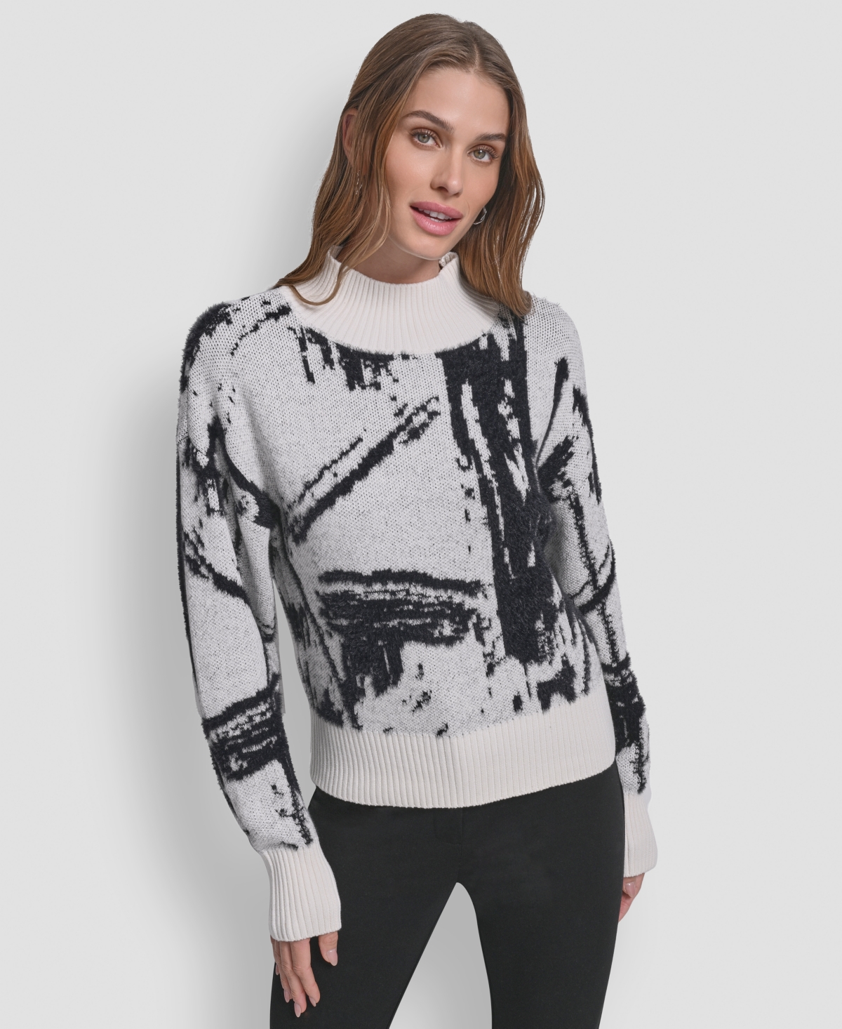 Click here for Dkny Womens Intarsia Oversized Pull On Sweater - I... prices