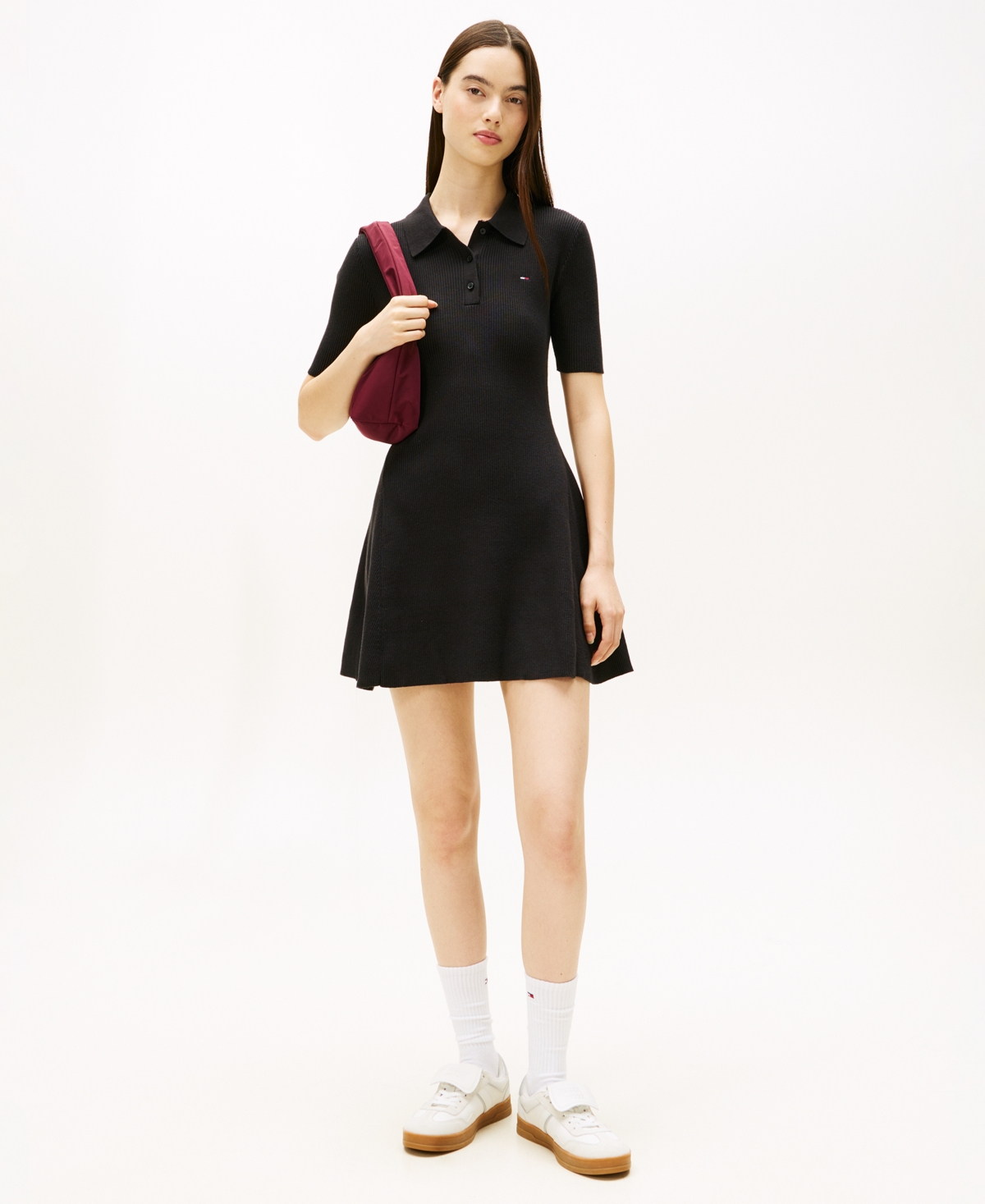 Click here for Tommy Jeans Womens Fit and Flare Polo Mini Dress -... prices