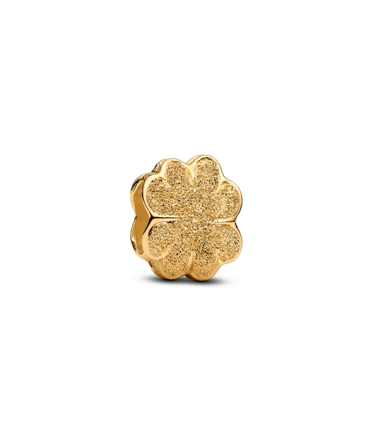 Click here for Pandora Gold Plated Textured Clover Mini Charms -... prices