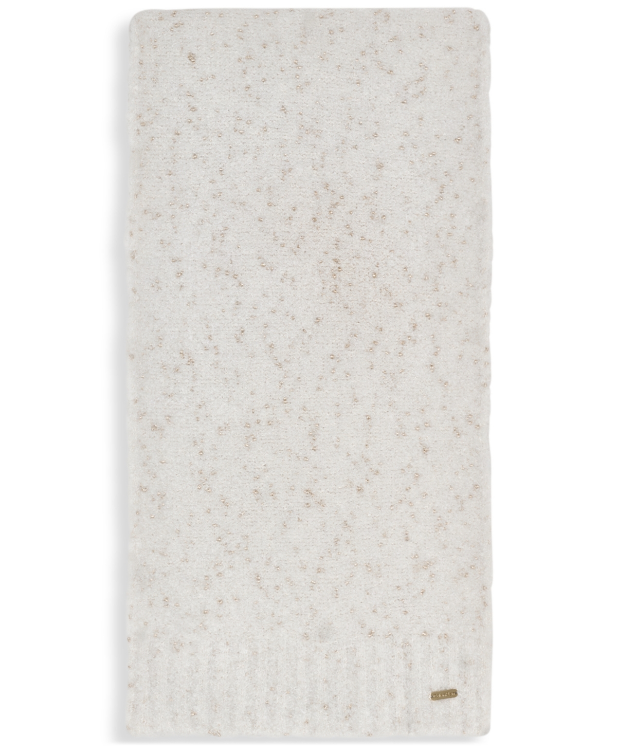 Click here for Calvin Klein Metallic Knit Scarf - Cream prices