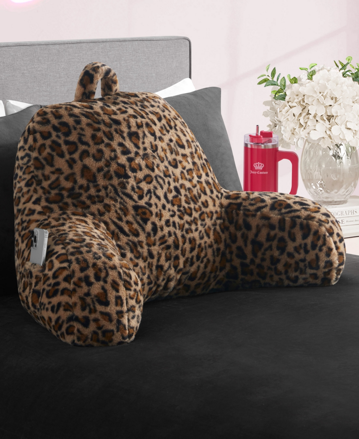 Click here for Juicy Couture Backrest Polyester Pillow with Pocke... prices