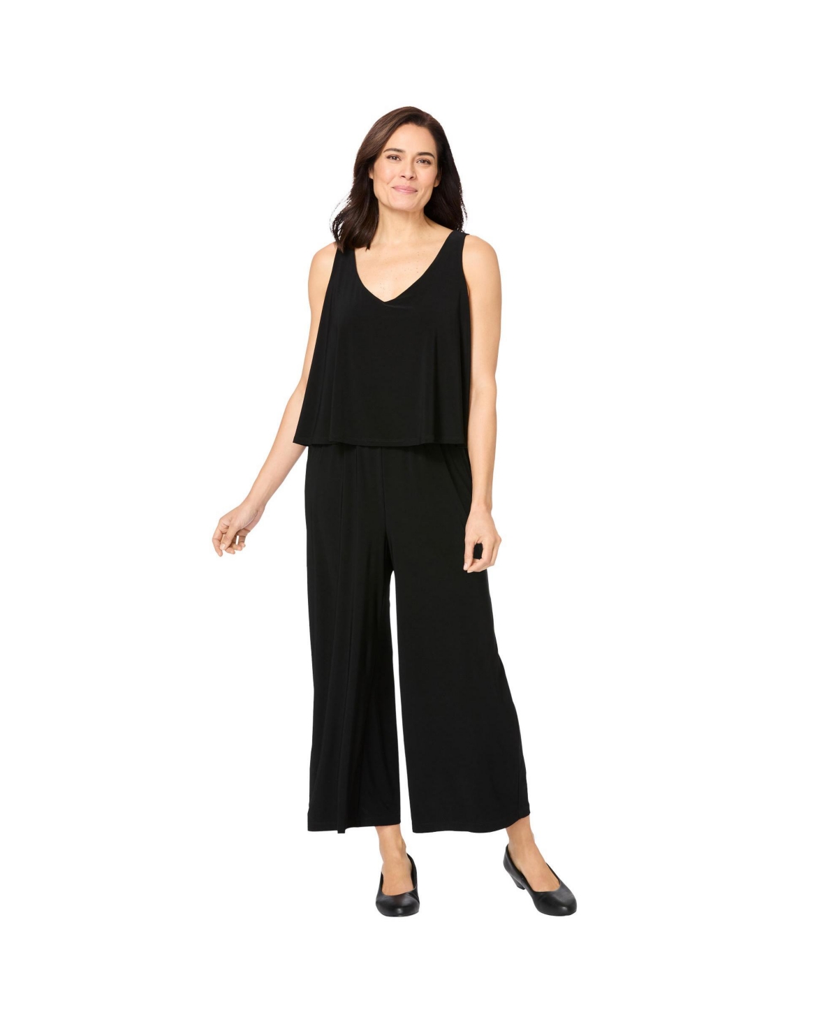 Click here for Woman Within Plus Size Within Popover Jumpsuit - B... prices