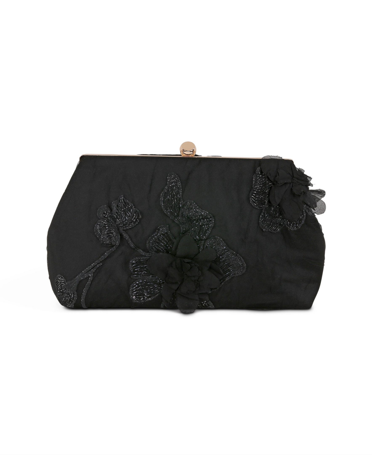 Click here for Womans Lila 3D Floral Pouch Clutch prices