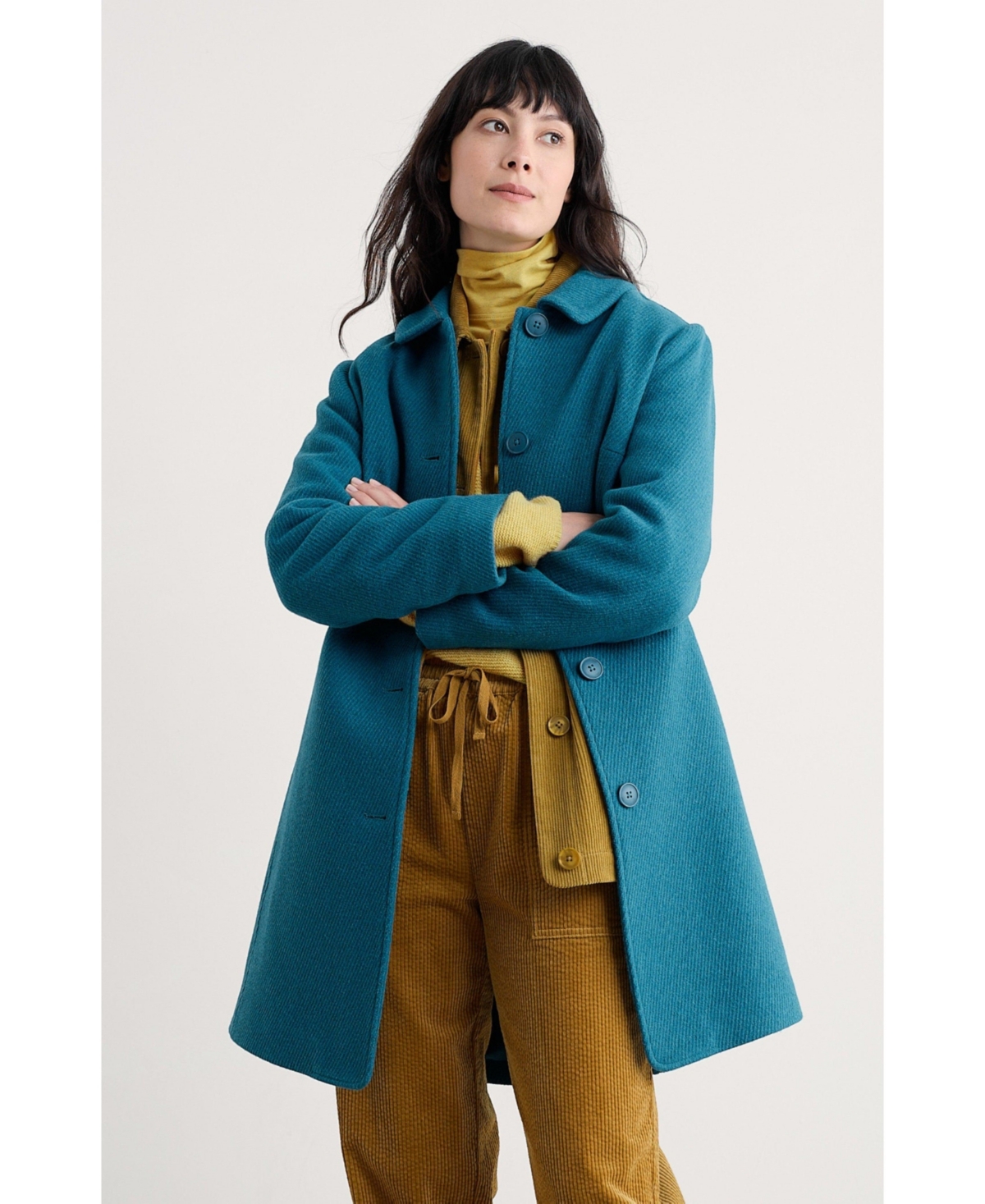 Click here for Seasalt Cornwall Womens Wood Cabin Coat - Teal prices