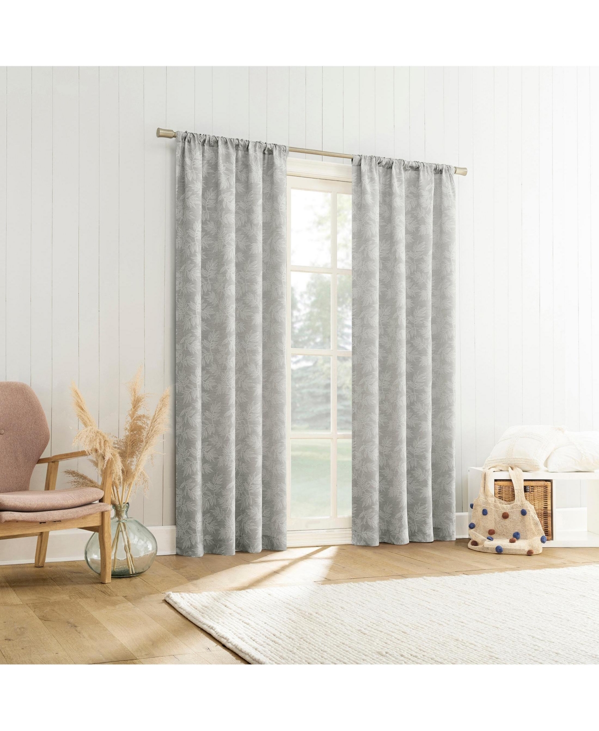 Click here for No. 918 Kacey Woven Jacquard Leaf Semi-Sheer Rod P... prices