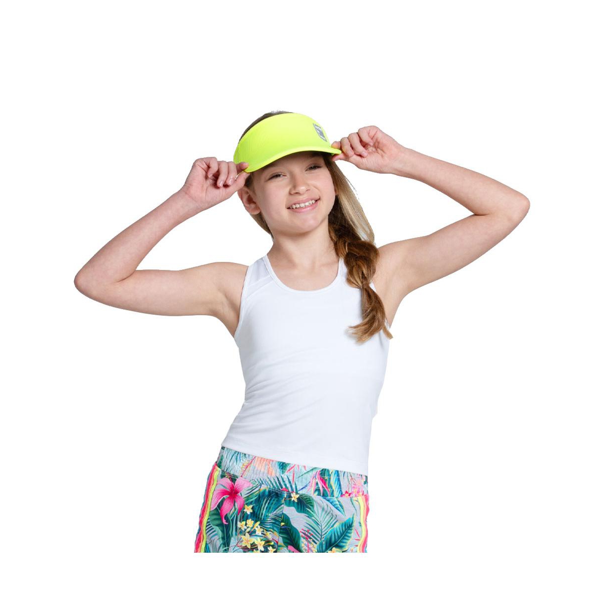 Lucky In Love Girls Mia Tennis Tank Top with Bra - White