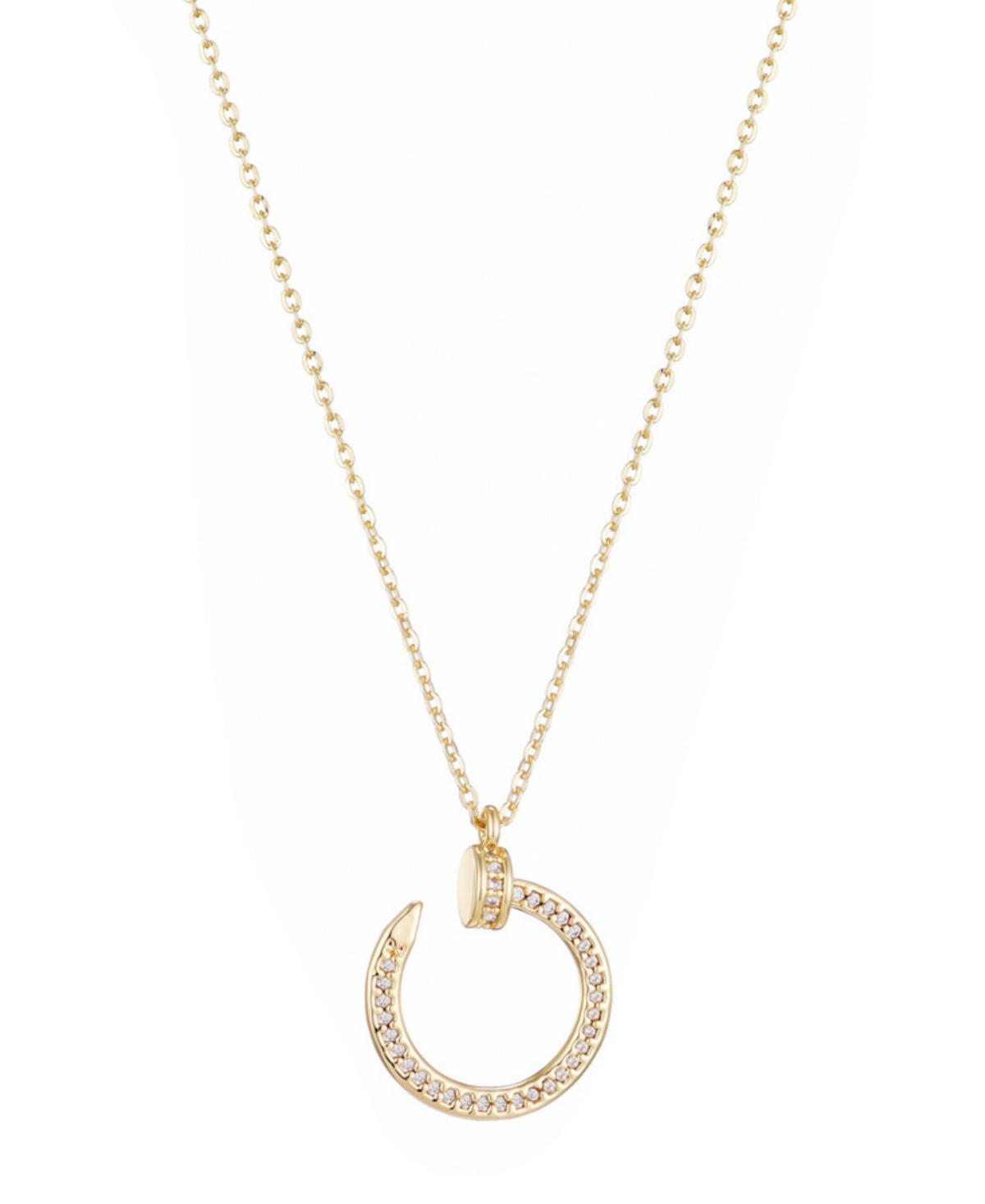 Click here for Adornia Gold Cubic Zirconia Curved Nail Ring Neckl... prices