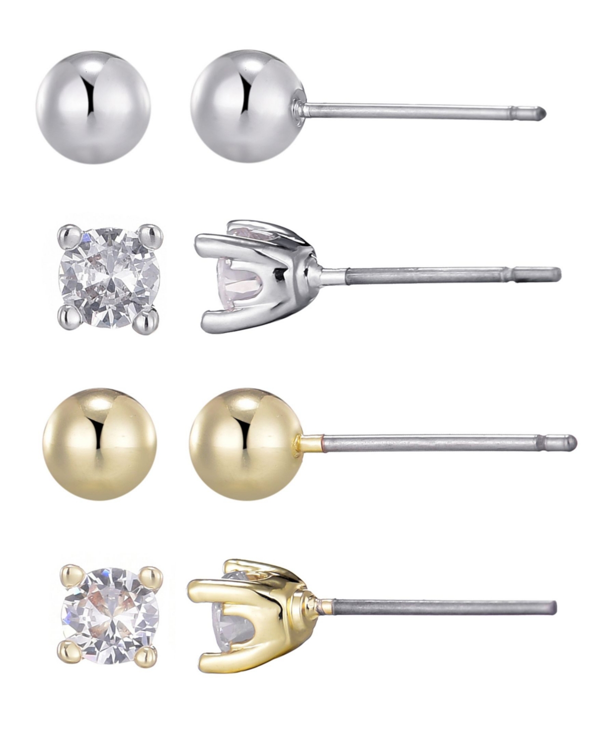Click here for Adornia Gold Silver Cubic Zirconia Ball Solitaire... prices