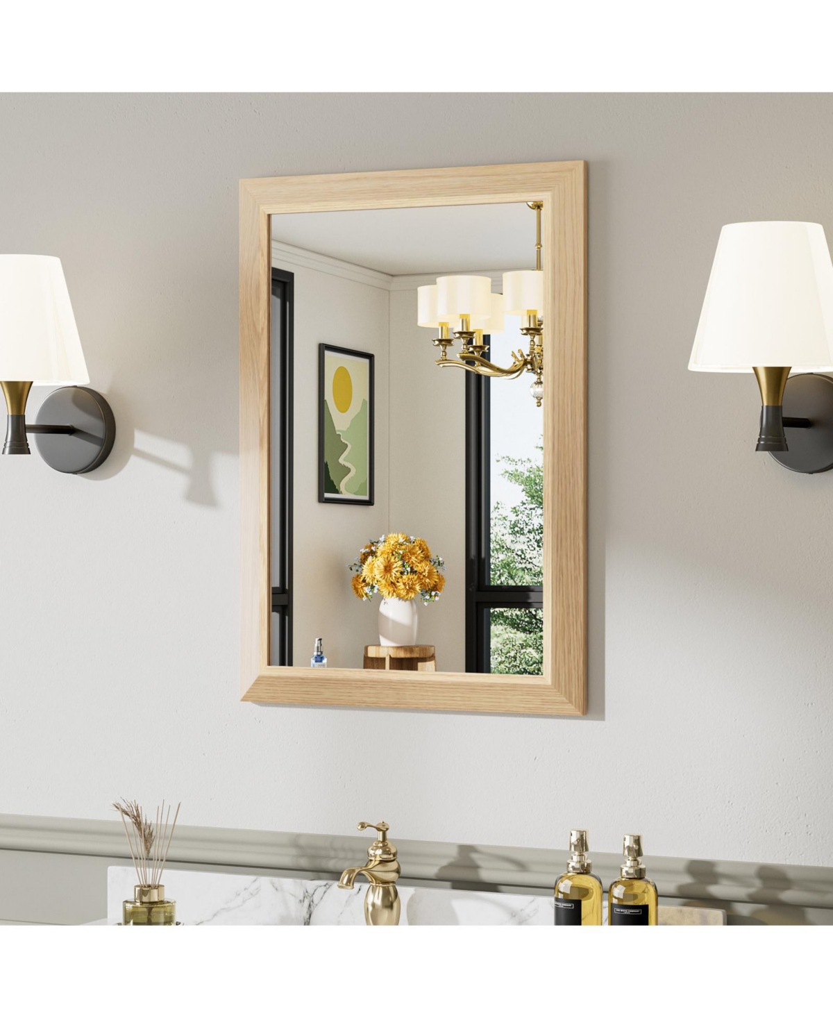 Click here for Amorho Bathroom Mirror  24 x 16 Inch Thick Metal F... prices