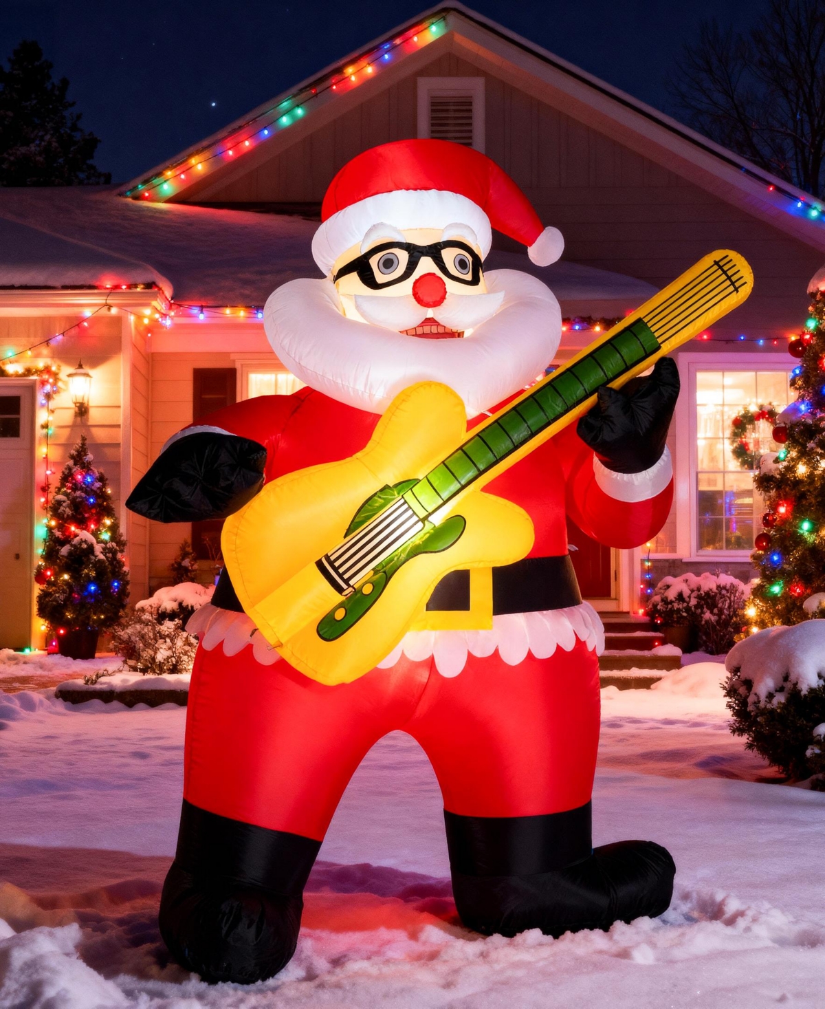 Click here for Sugift 6FT Inflatable Santa Claus with Guitar and... prices