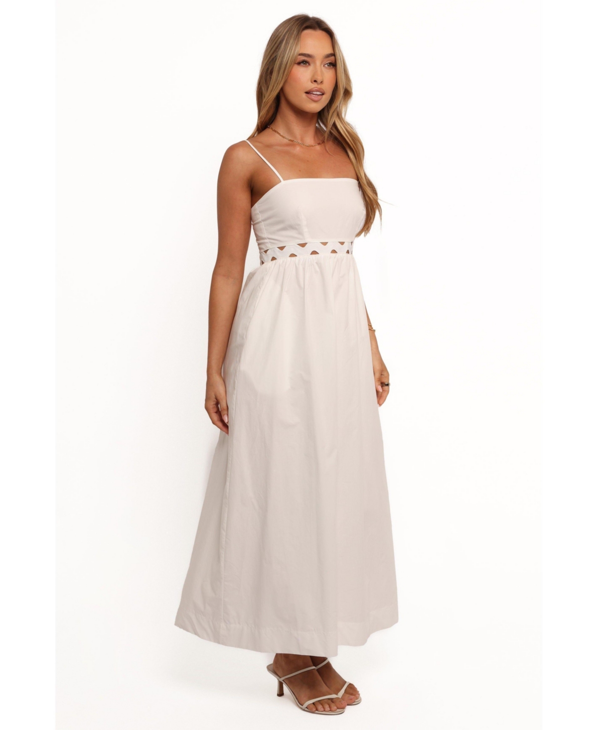 Click here for Petal and Pup Womens Angelus Midi Dress - White -... prices