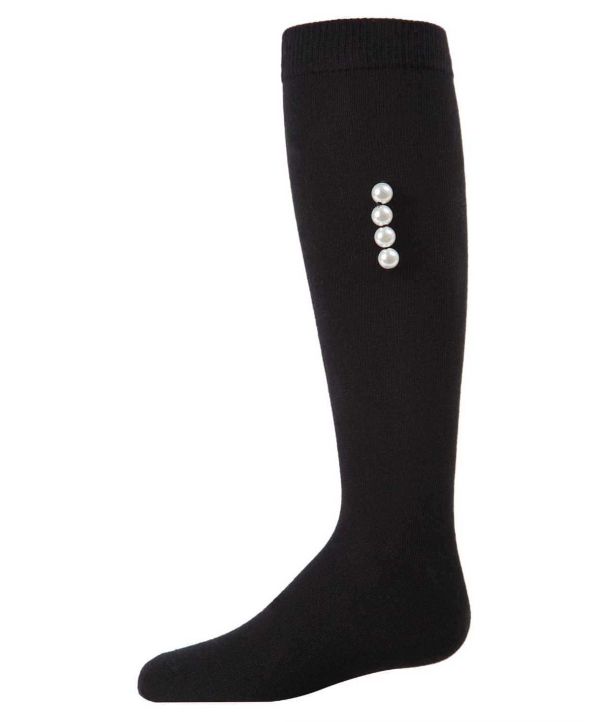 Click here for Memoi Girls Side Pearls Cotton Blend Knee High Soc... prices
