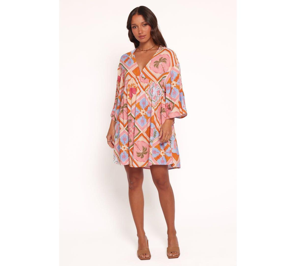 Click here for Petal and Pup Zanna Mini Dress - Multi Tile - Mult... prices