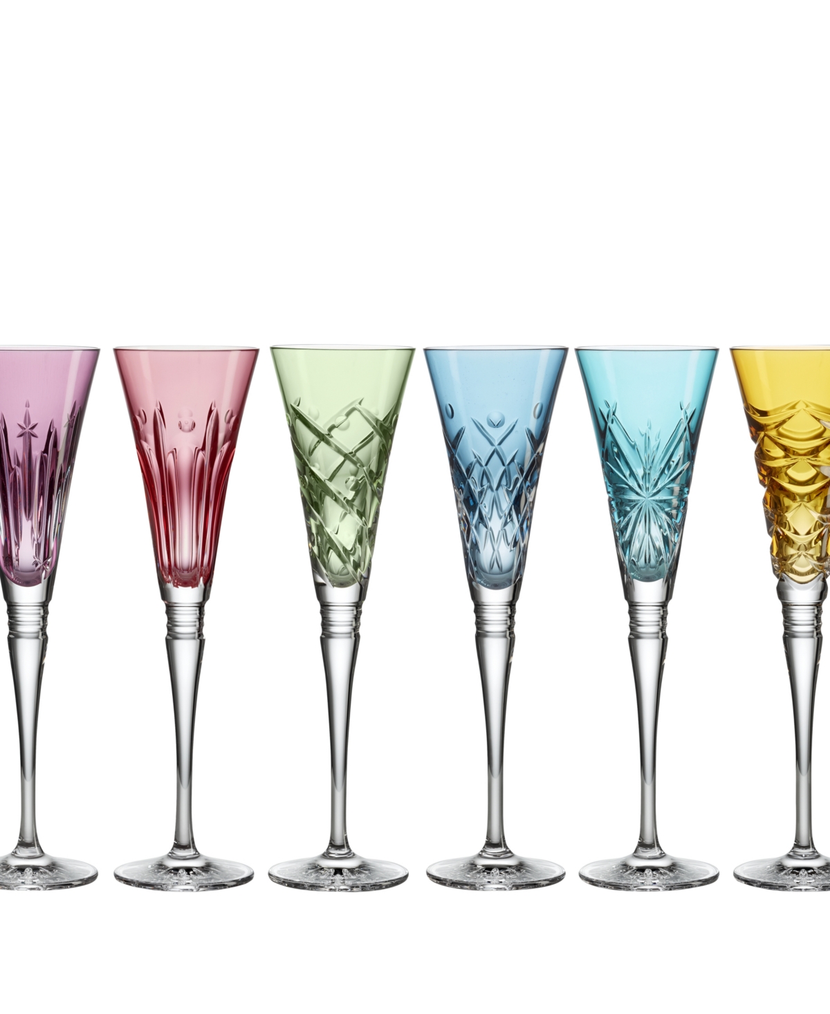 Waterford Winter Wonders Assorted Flutes  Set of 6 - Multi