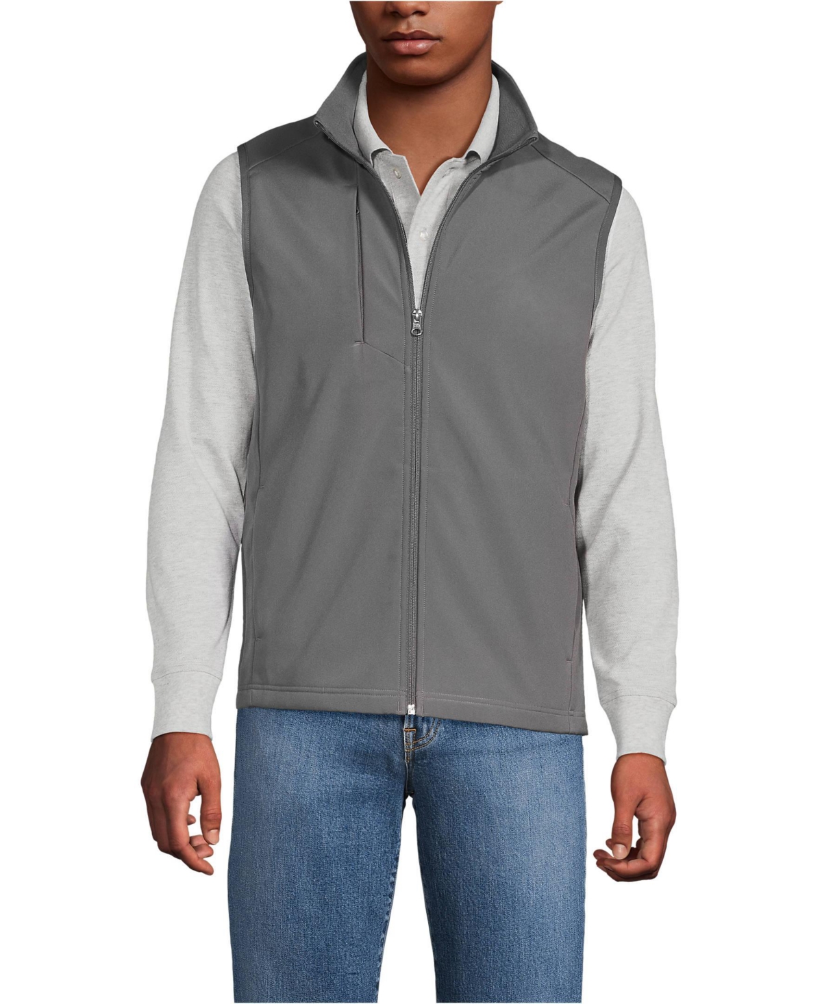 Click here for Lands End Mens Soft Shell Vest - Arctic gray prices