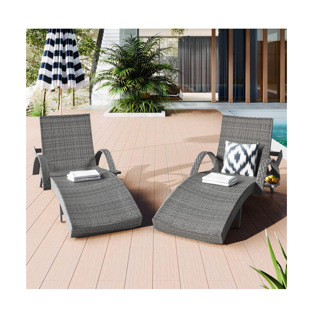 Click here for Chic Crate 80 Outdoor Wicker Chaise Lounge Chairs... prices