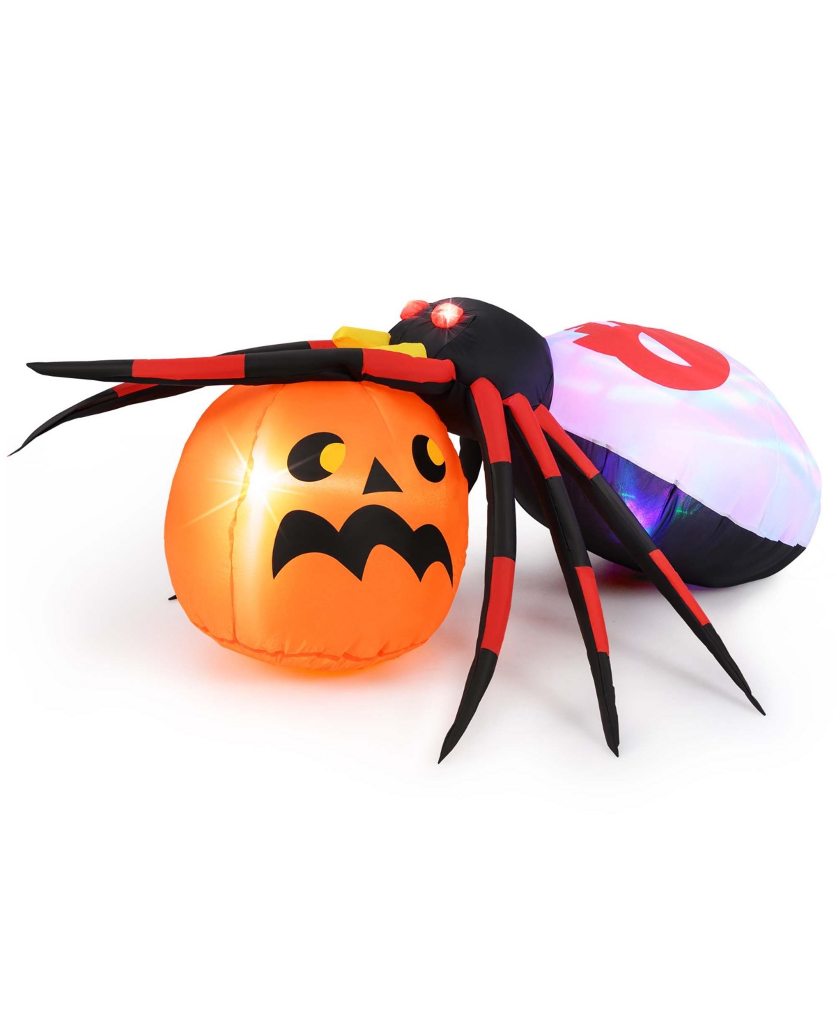 Click here for 5 x 4.6 ft Inflatable Spider w/ Pumpkin Led Lighte... prices
