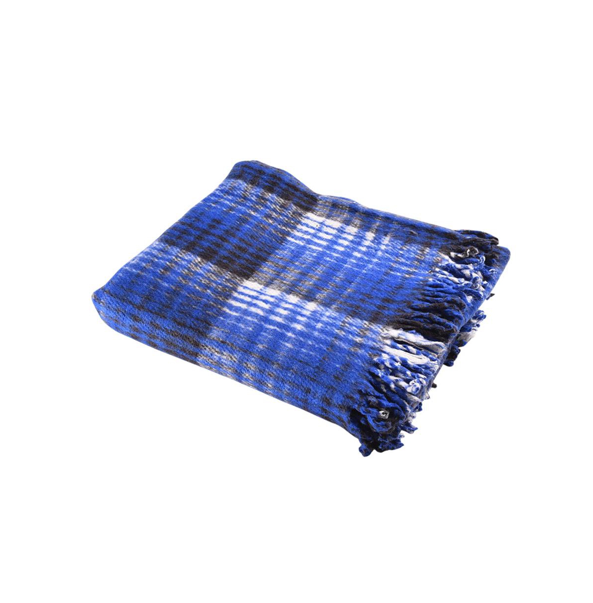 Click here for Hugger Plaid Yoga Blanket - Blue prices