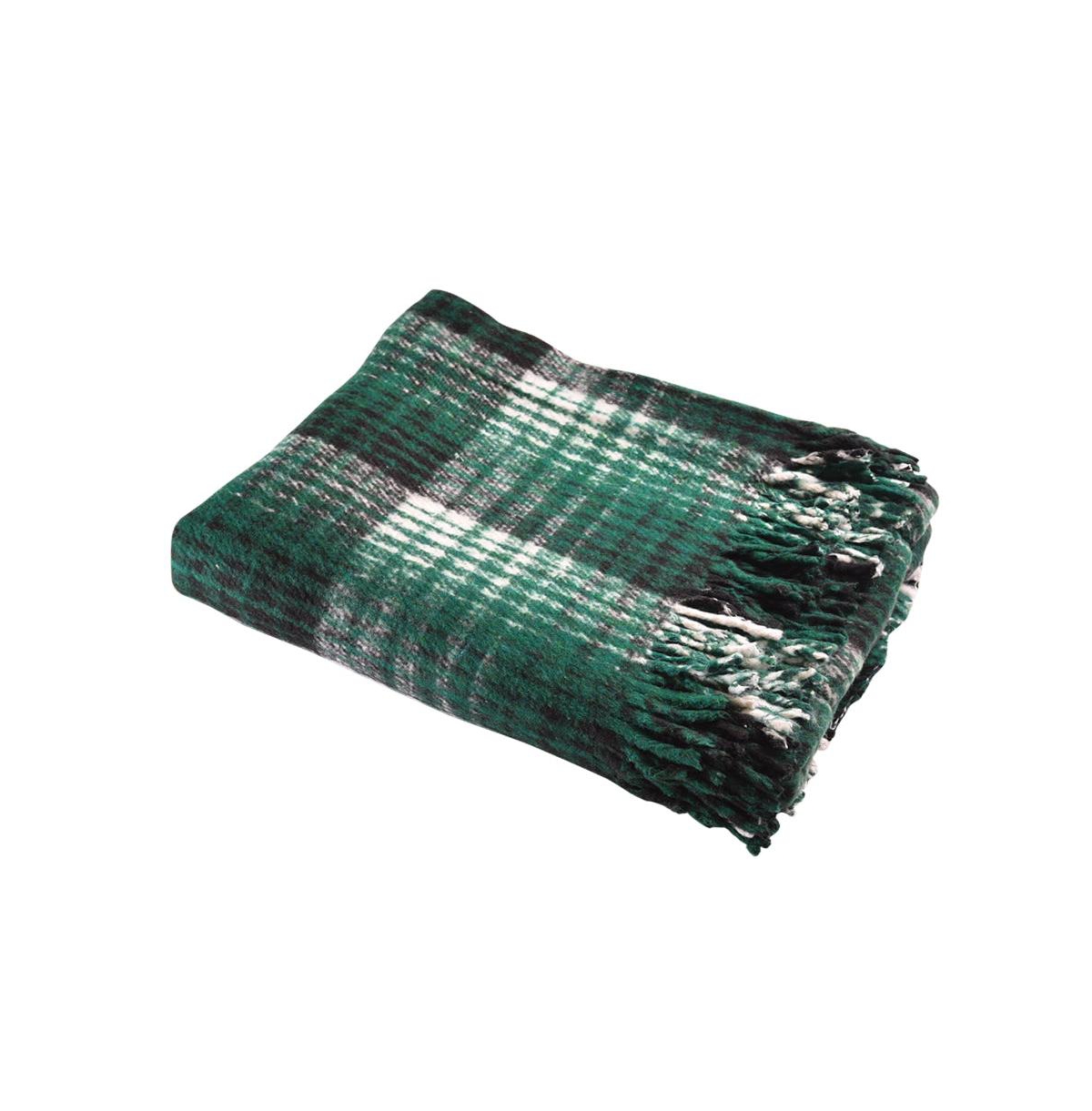 Click here for Hugger Plaid Yoga Blanket - Green prices