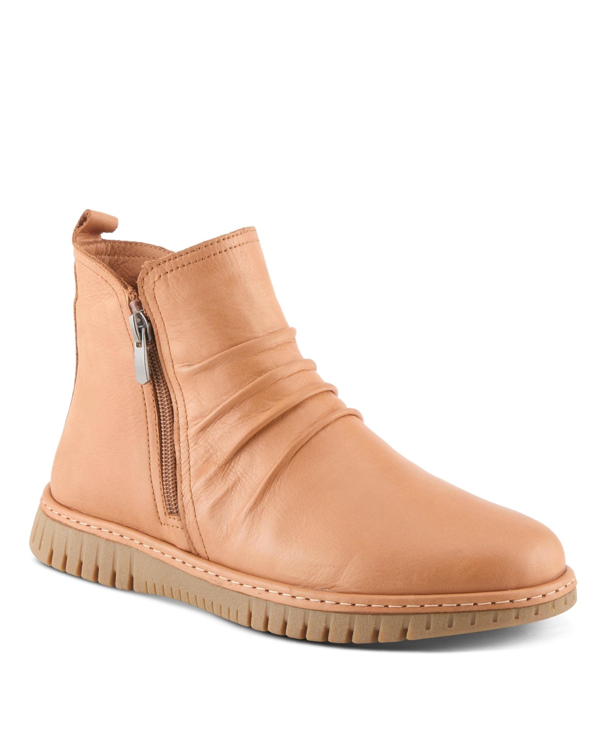 Click here for Spring Step Rosado Ruched Leather Bootie with Dual... prices