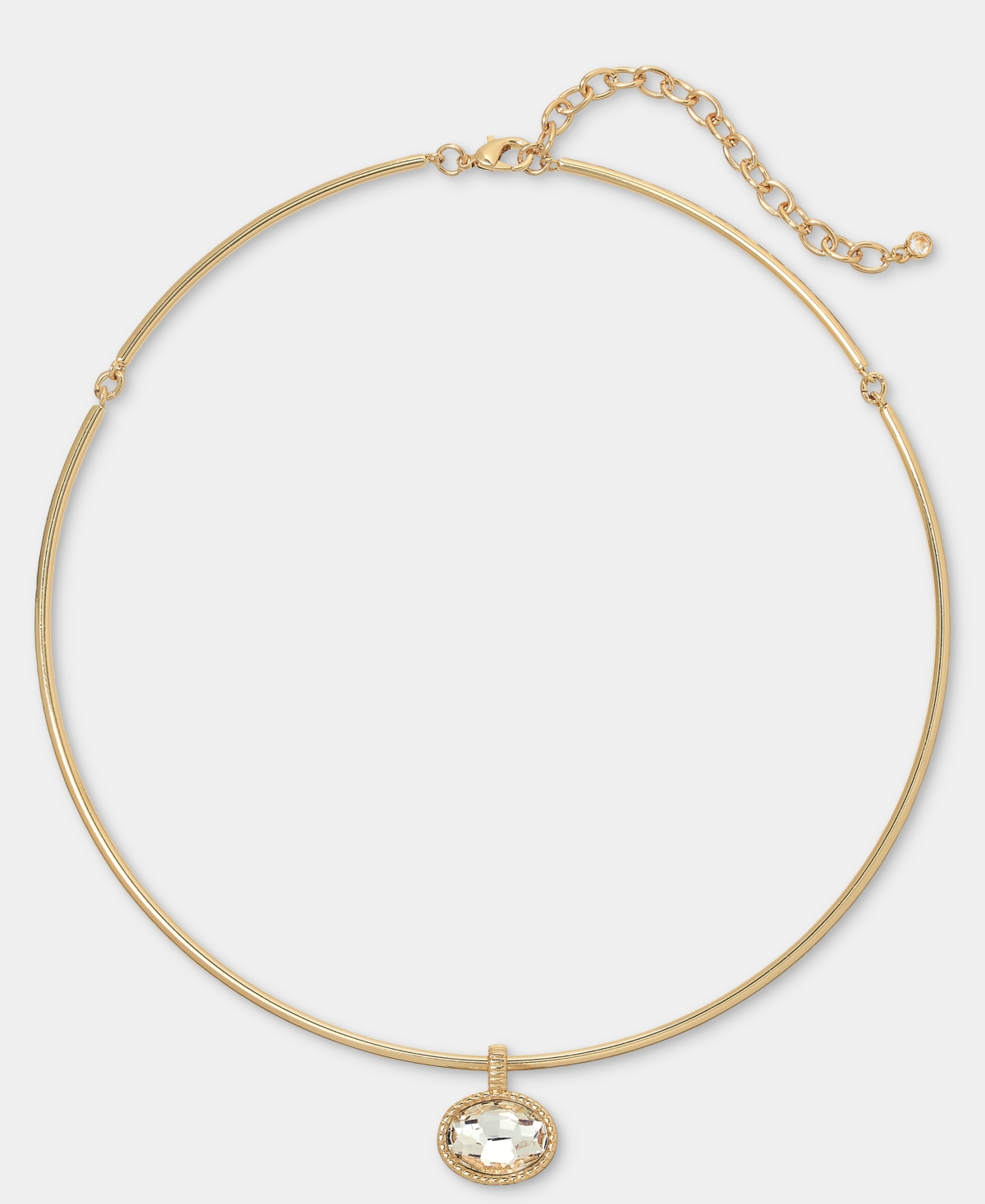Click here for On 34th Crystal Structured Pendant Necklace  5-1/8... prices