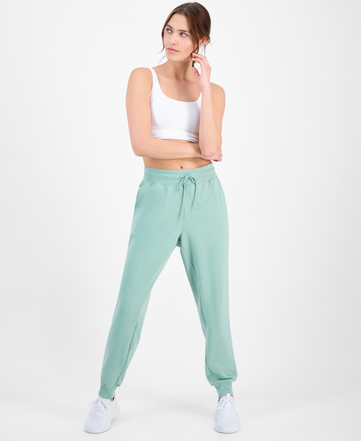 Click here for Id Ideology Womens Relaxed High-Rise Fleece Jogger... prices