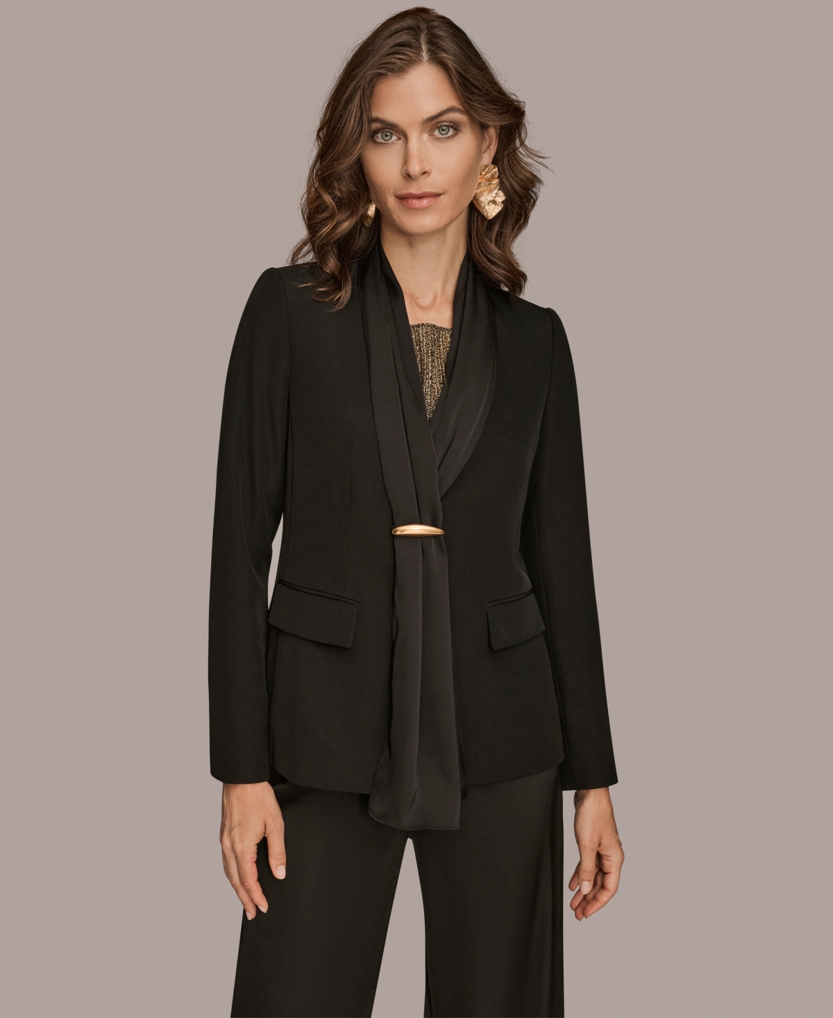 Click here for Donna Karan New York Petite Shawl-Collar Jacket -... prices