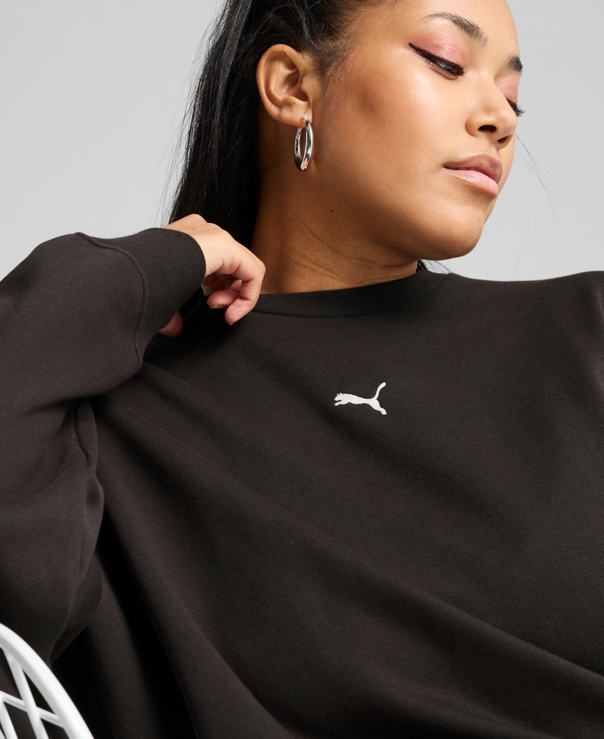 Click here for Puma Womens Essential Oversized Crew Fleece Sweats... prices