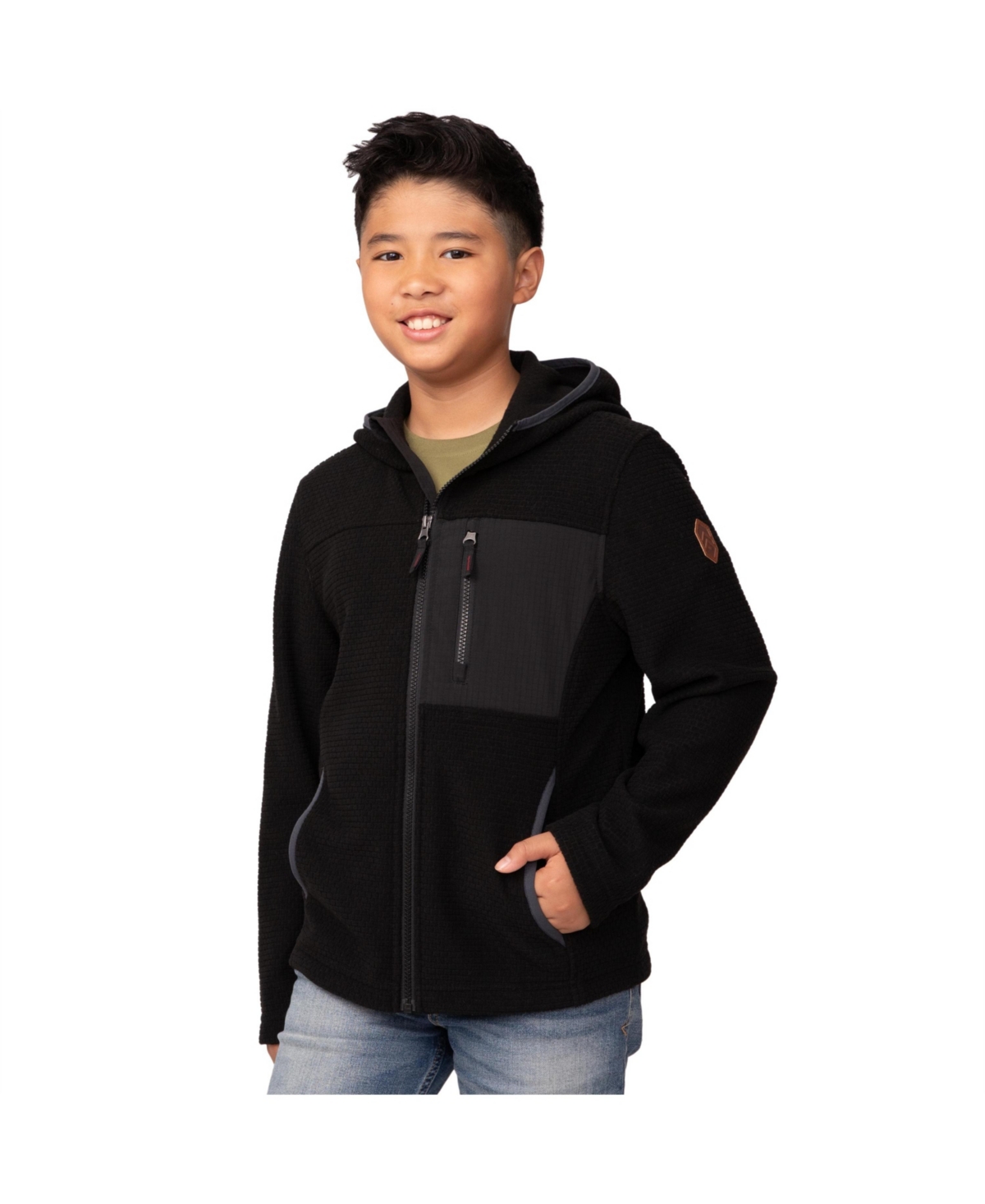 Click here for Free Country Boys Brick Fleece Hoodie Jacket - Bla... prices